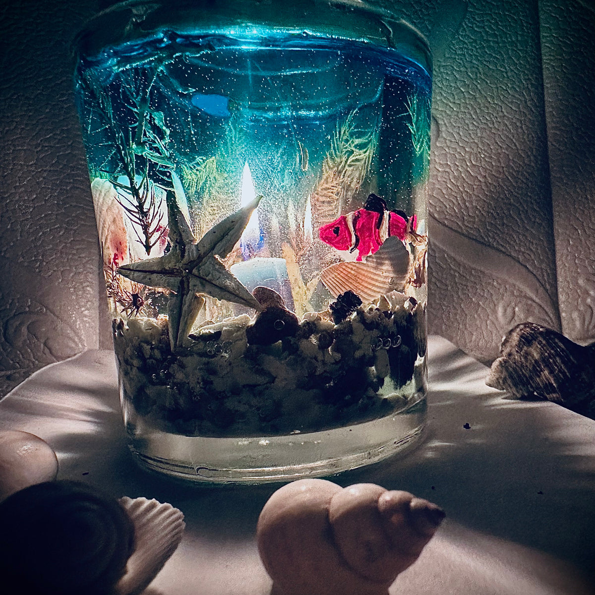 Ocean Theme Resin Candle Holder - Nemo Design | Finding NEMO | Epoxy C ...